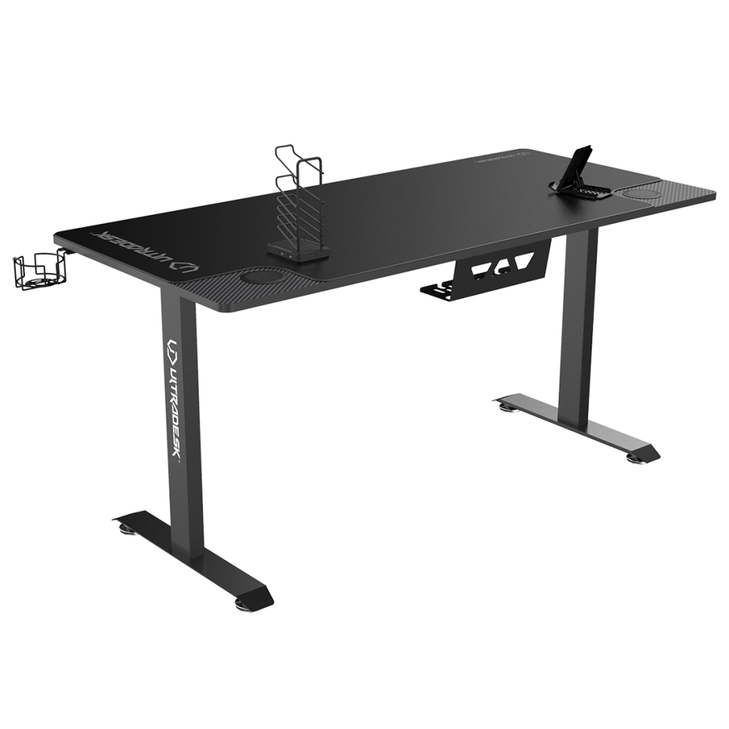 Ultradesk MOMENTUM - Large computer desk with XXL mouse pad