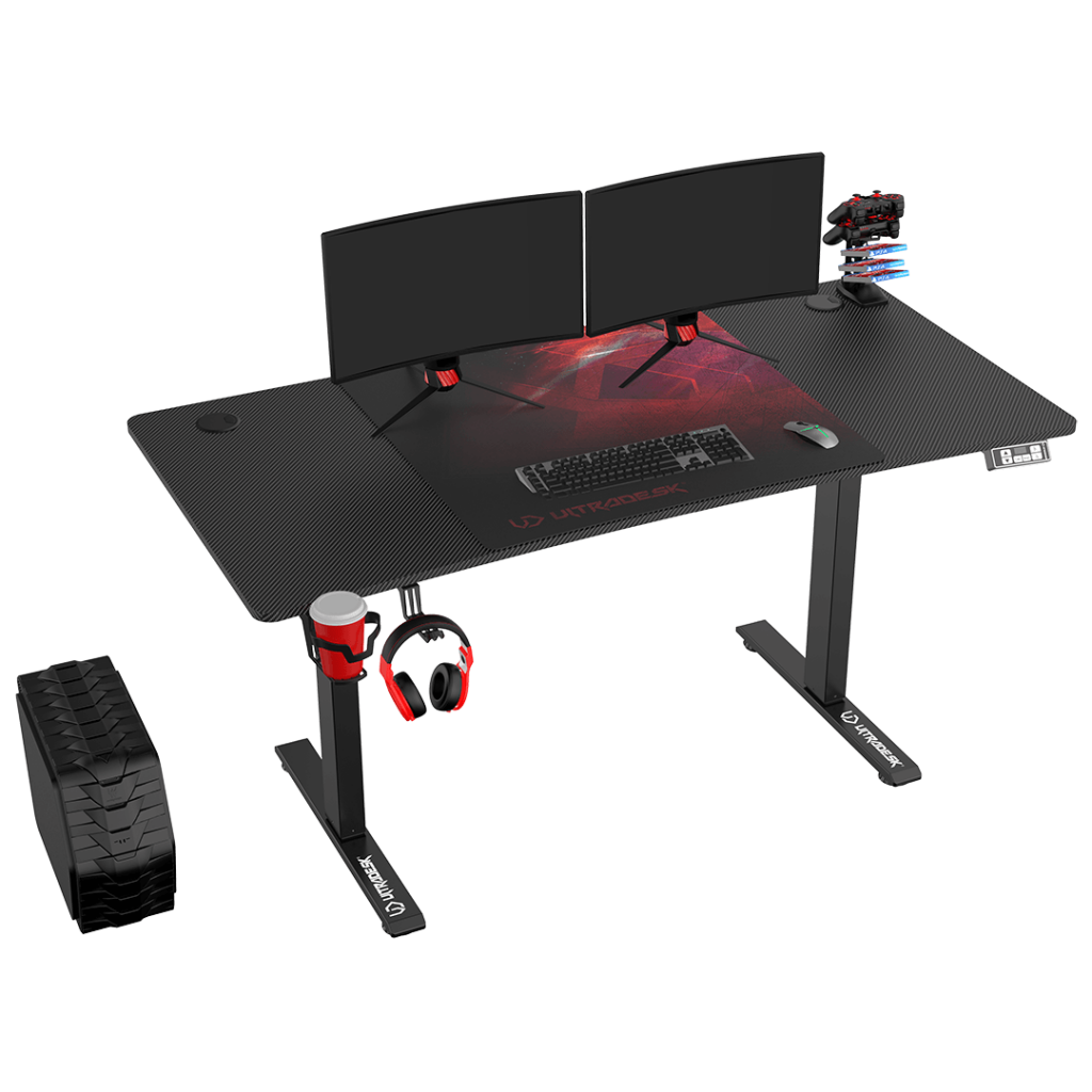 Ultradesk LEVEL V2 - Gaming desk with electric height adjustment