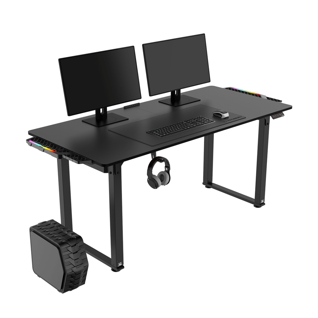 Ultradesk UPLIFT LED RGB - Computer desk with height adjustment