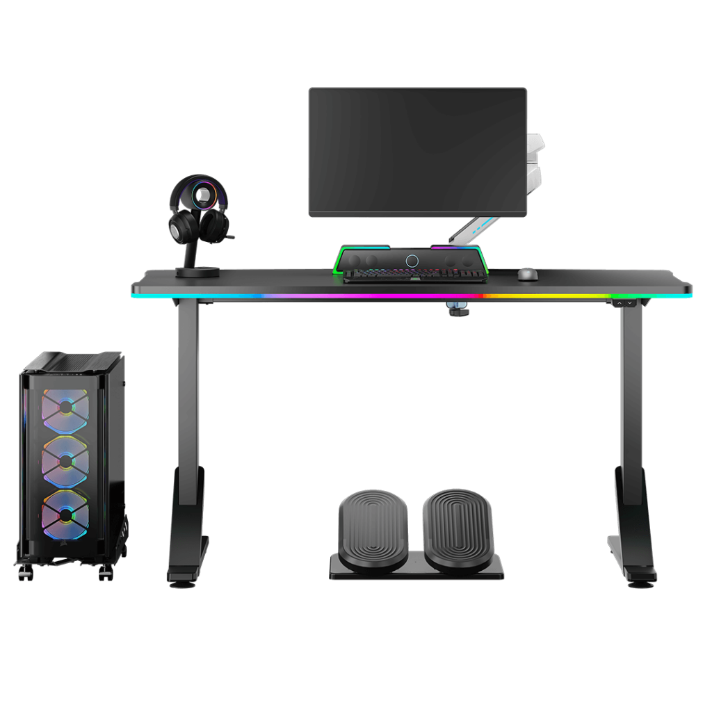 Ultradesk IRON - Innovative computer desk with LED RGB Prismatic