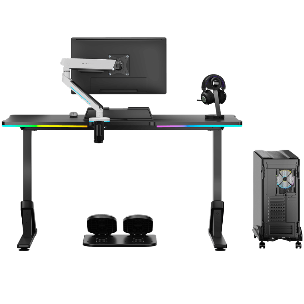 Ultradesk IRON - Innovative computer desk with LED RGB Prismatic
