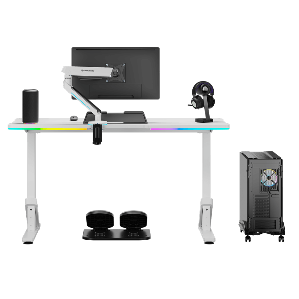 Ultradesk IRON - Innovative computer desk with LED RGB Prismatic